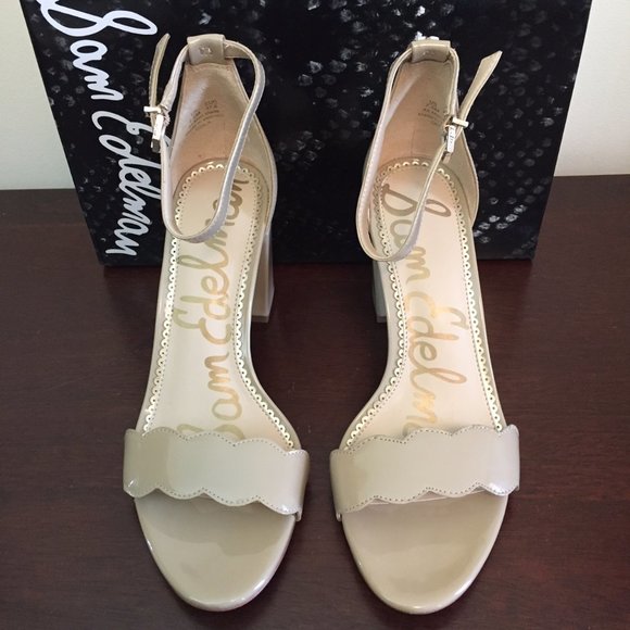 Sam Edelman | Shoes | Sam Edelman Odila Nude Patent Ankle Strap | Poshmark